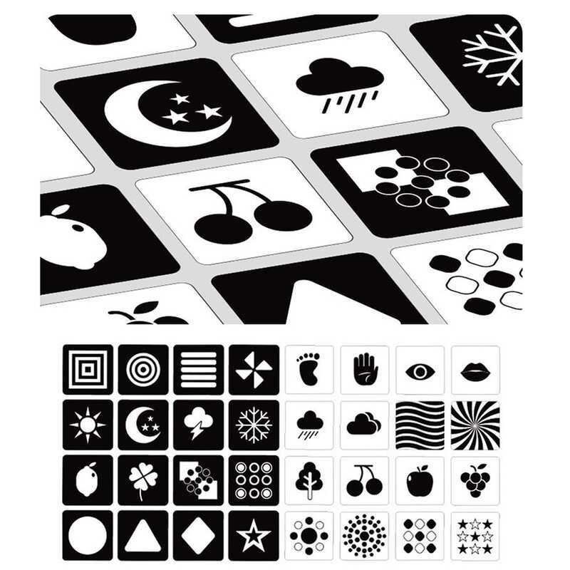 Black Baby And White Art Flashcards High Contrast Visual Stimulation ...
