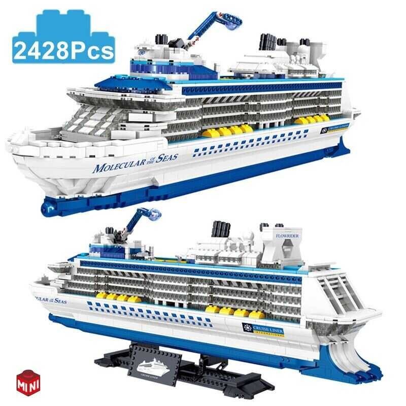 Lungsod 2428Pcs Cruise Liner Ship Sailing Boat Mini Model Building ...