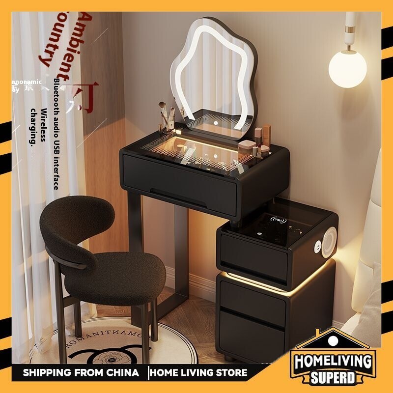 Modern Minimalist High-end Bedroom Small Dressing Table Solid Wood ...