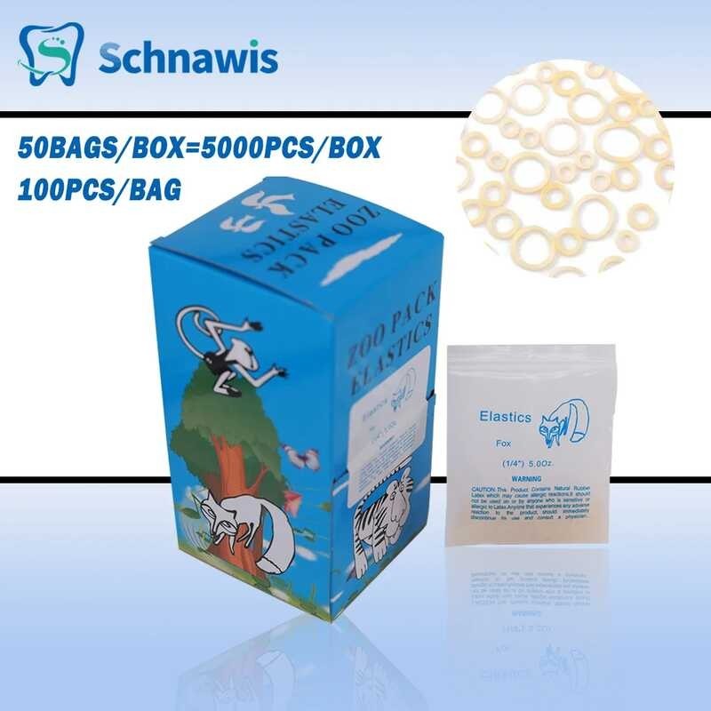5000Pcs/Box Dental Rubber Band Orthodontic Ligation O-Ring Orthodontics ...