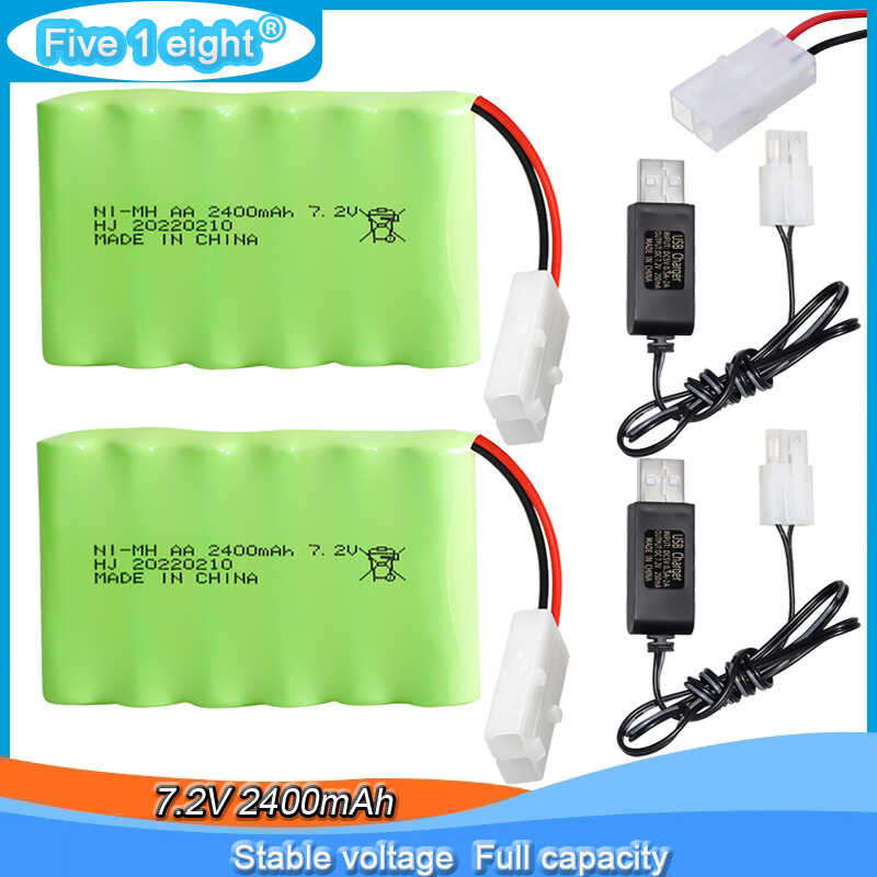 7.2V 2400Mah Ni-Mh AA Rechargeable Battery With Standard Tamiya ...