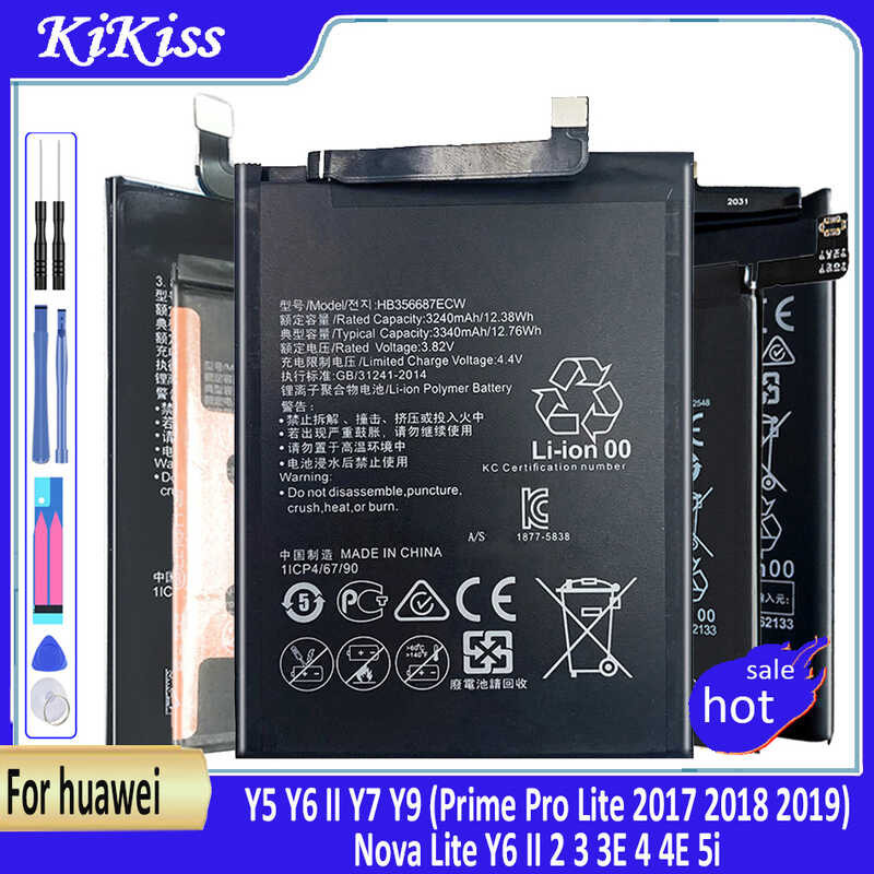Battery For Huawei Y5 Y6 II Y7 Y9 (Prime 2017 2018 2019)/Mate 8 9 10 SE ...