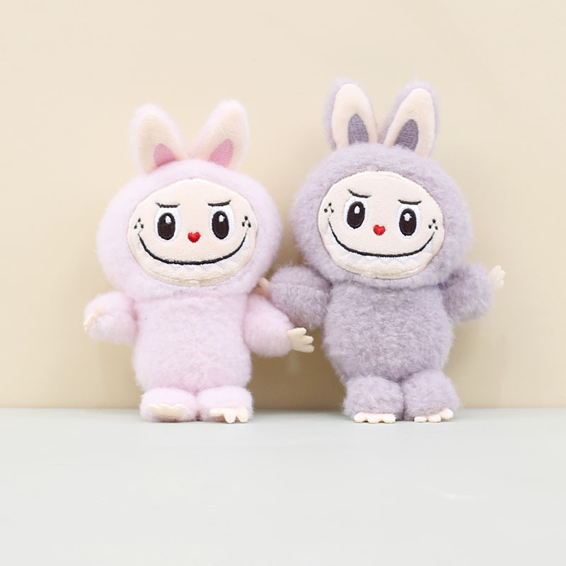 Rabbit Colorful Labubu Plush Keychain Cute And Soft Bunny Bag Charm ...