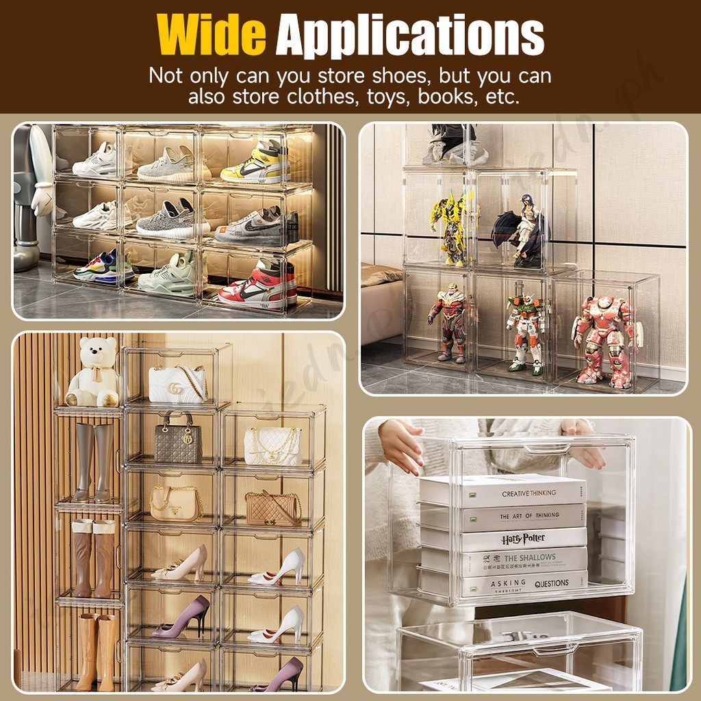 Shoe Box Transparent Acrylic Shoe Storage Box Sneakers Anti-Oxidation ...