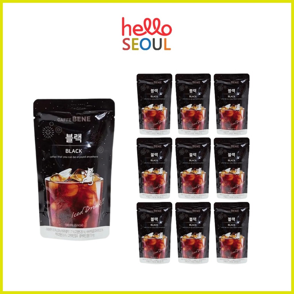 CAFFE BENE Korean Coffee Pouch Drink Black Americano (1 box 10pcs ...