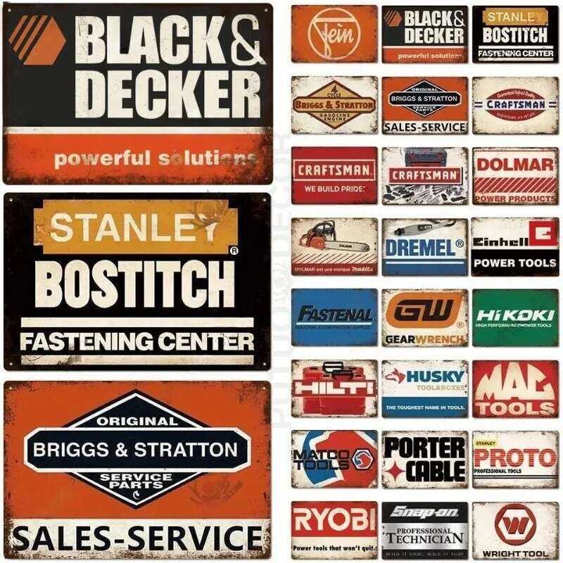 Metal Tin Poster Tool Sign, Vintage Wrench Toolbox, Craftsman Sign ...