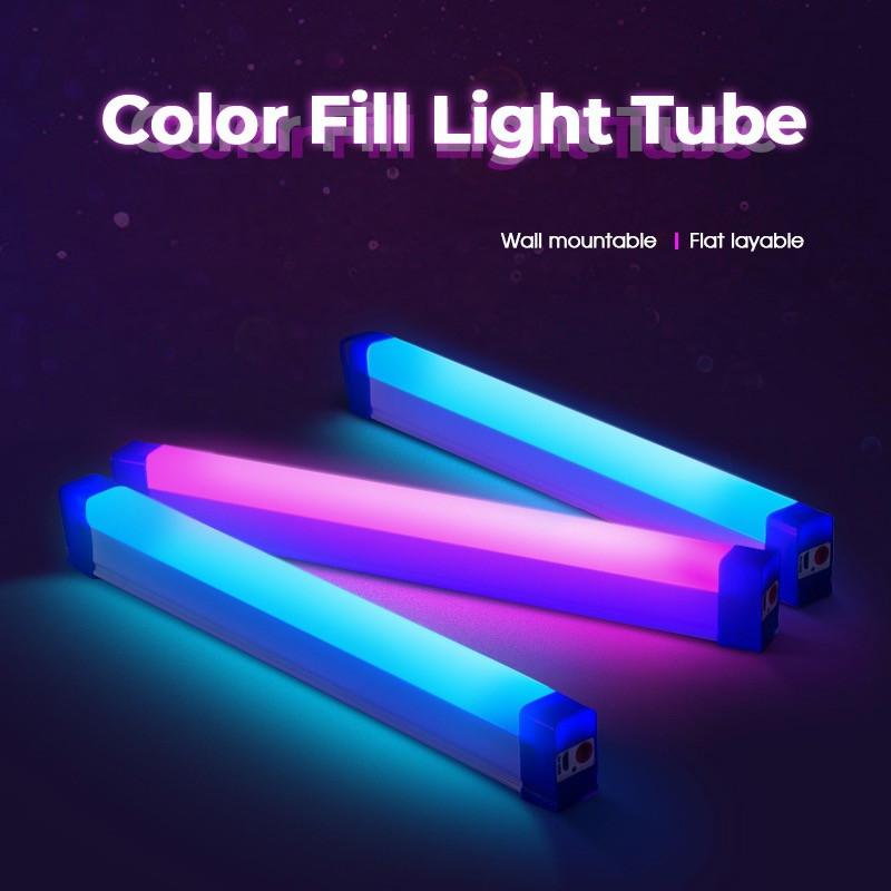 Colorful Tube Light RGB Light 17cm/32cm USB Light Night Light purple ...