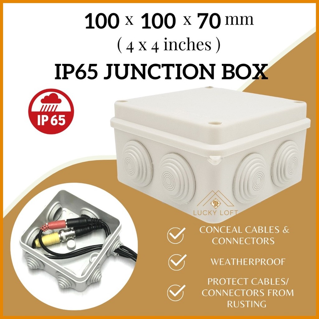 4x4, 6x6, 8x10 Weatherproof Junction Box with Rubber knockouts for ...