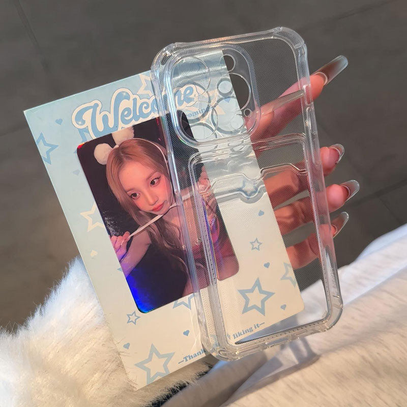 With Card Holder Shockproof Clear Phone Case Cases Casing For Redmi ...