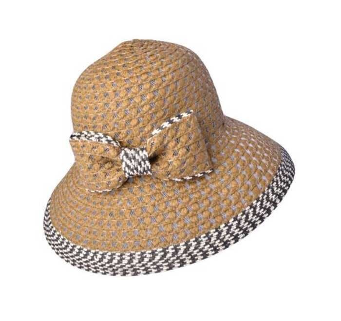 Fashion summer straw sun yumuko-tie kamay na sumbrero para sa mga ...