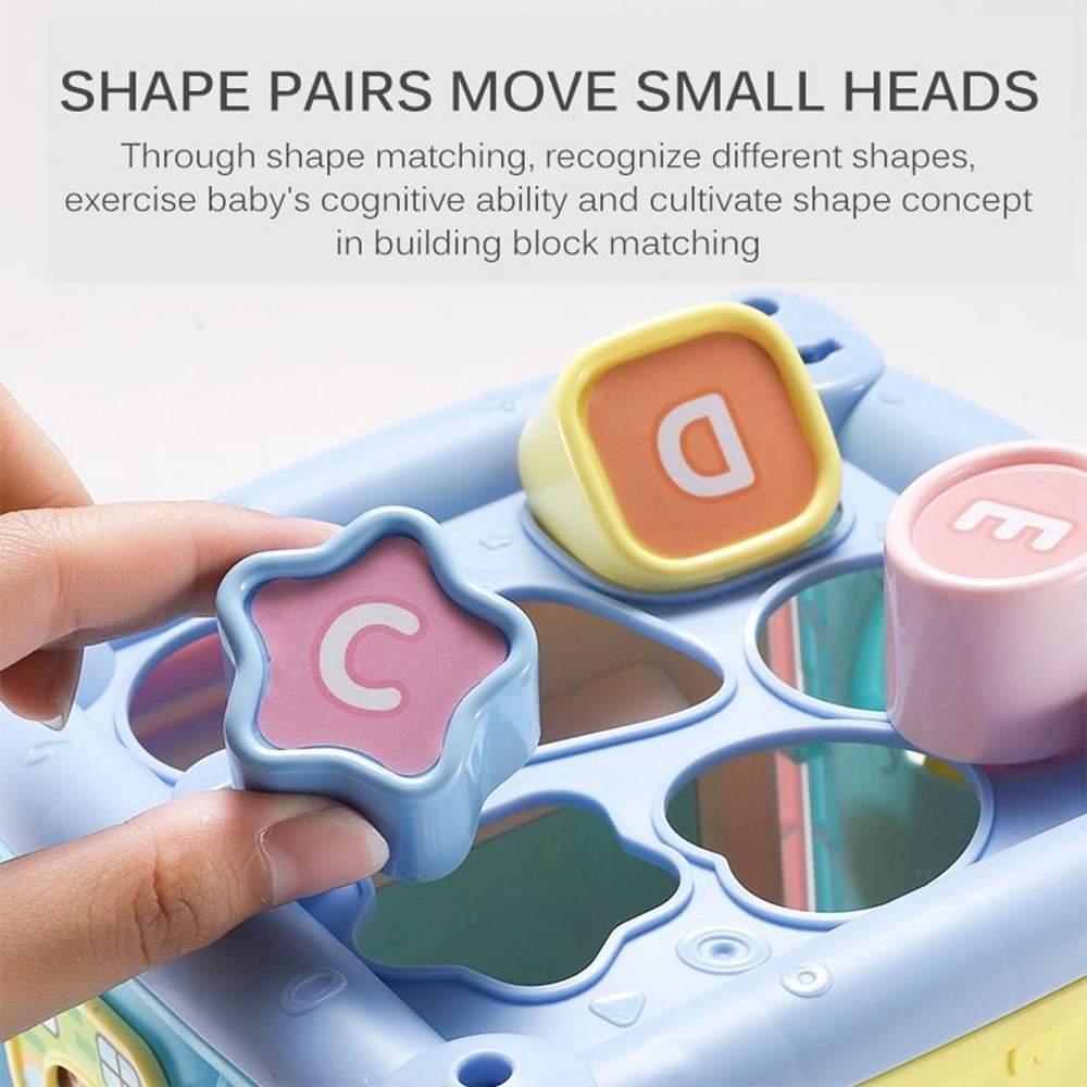 Multi-functional Toddler Baby Music Hexahedron Geometric Blocks ...