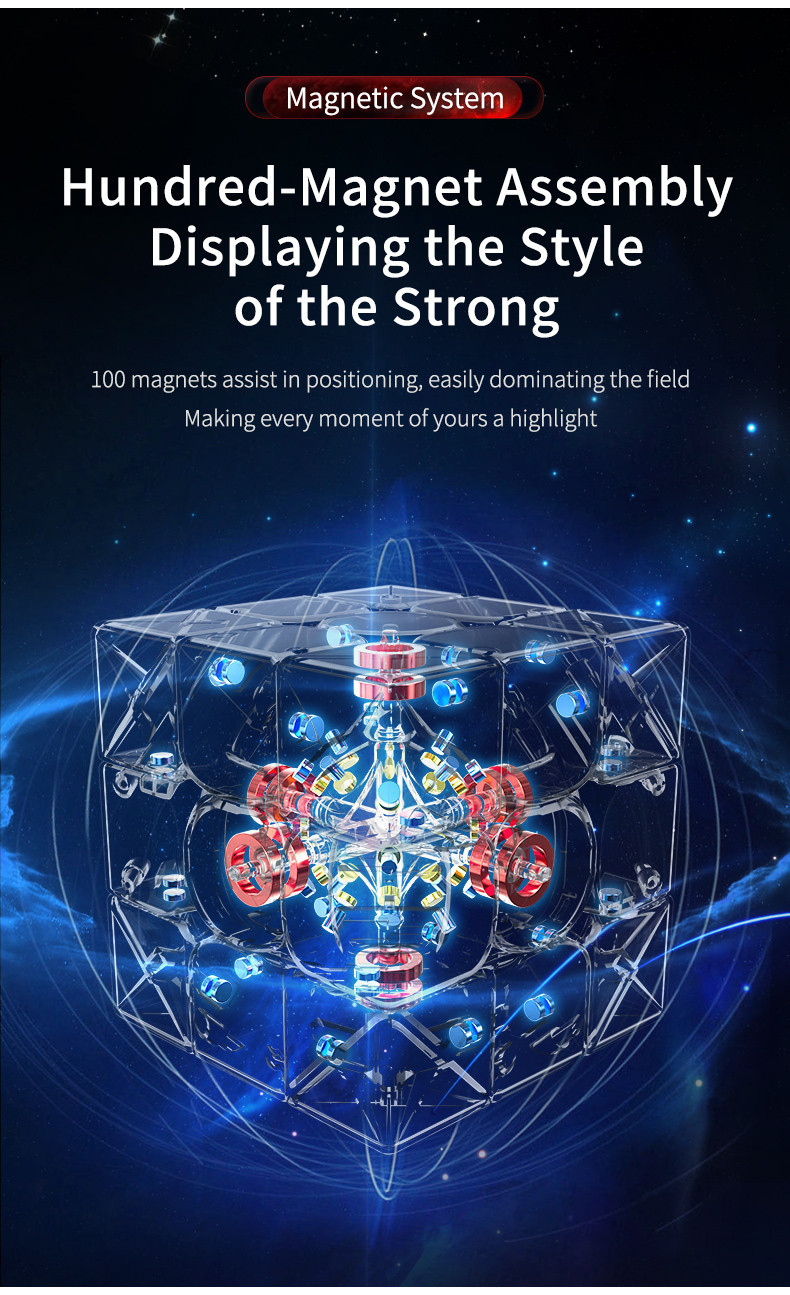 MOYU WEILONG WRM V10 Magnetic Magic Cube Maglev Ball Core UV 3x3 ...