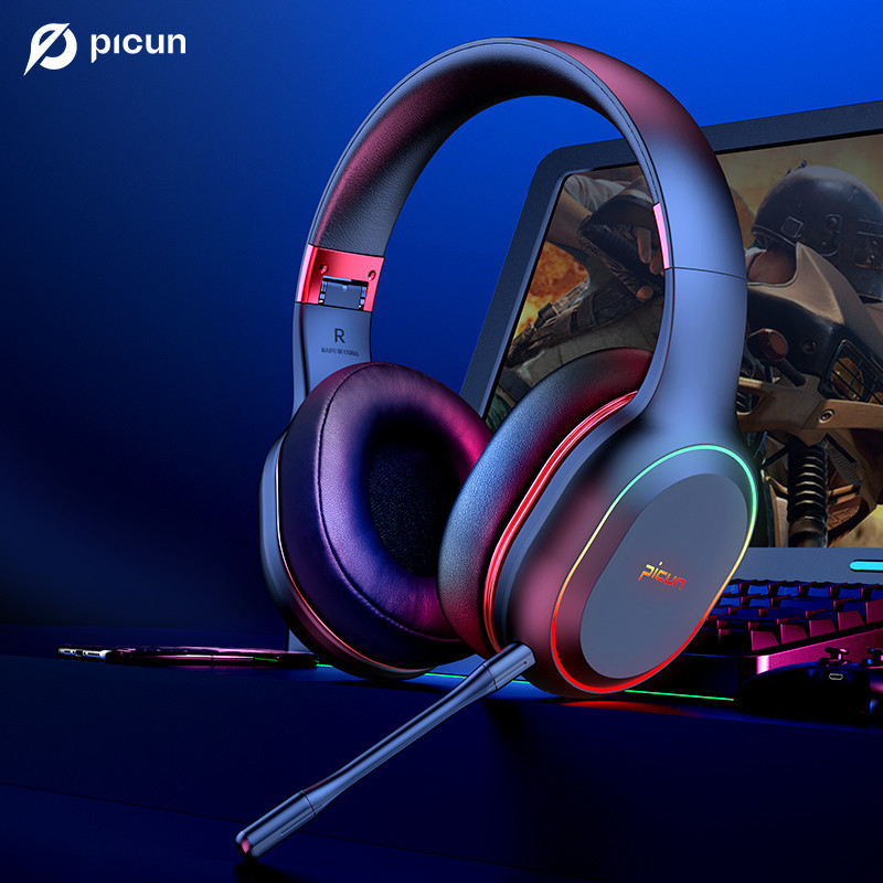 PICUN P80X Gaming Headset Super Bass With EQ Mode And LED RGB Standby for 80 Hours | Shopee ...