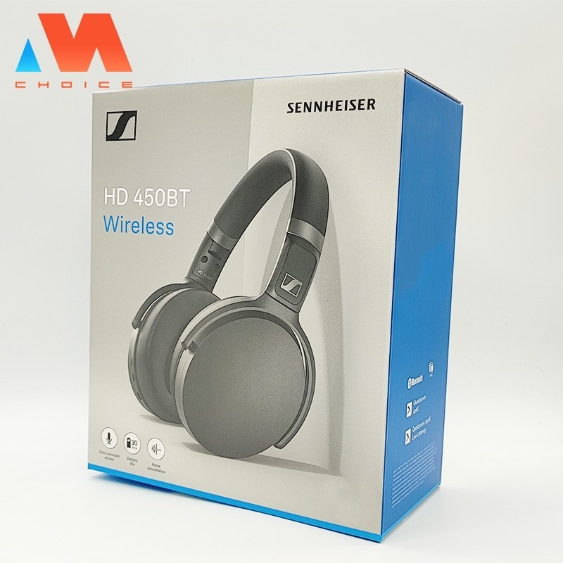 SENNHEISER HD 450BT Overear Active Noise Cancelling Bluetooth Wireless Headphones | Shopee ...