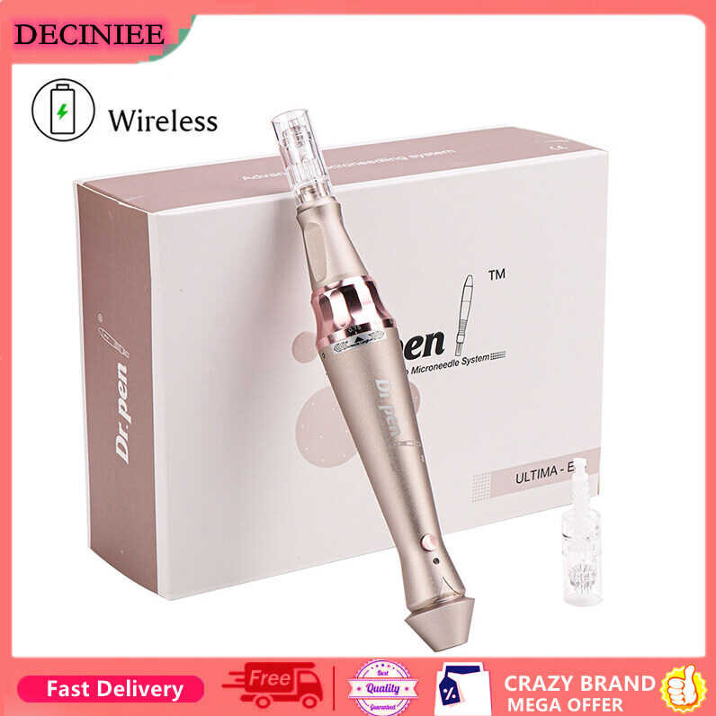 E30 Sa Dr 2Pcs Head Bagong Design Golden Micronee-Dling Derma Pen Wired ...