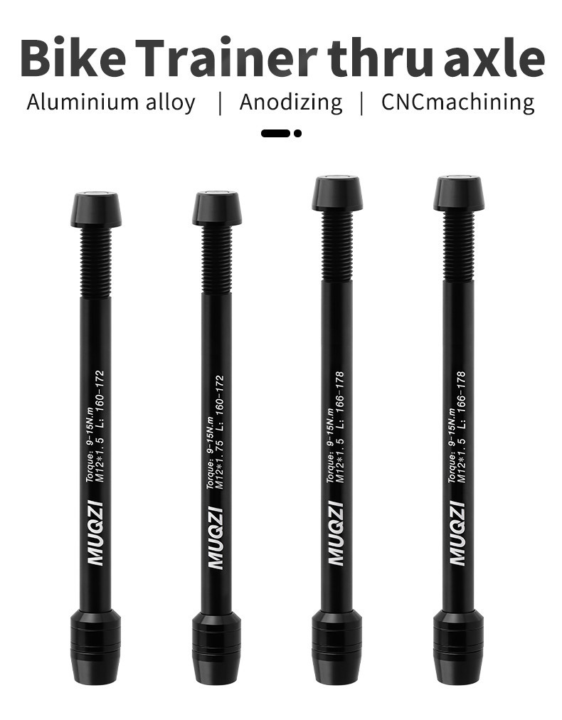 MUQZI Trainer Thru Axle M12 x 1.5/1.75 Thread Indoor Bike Trainer Stand ...