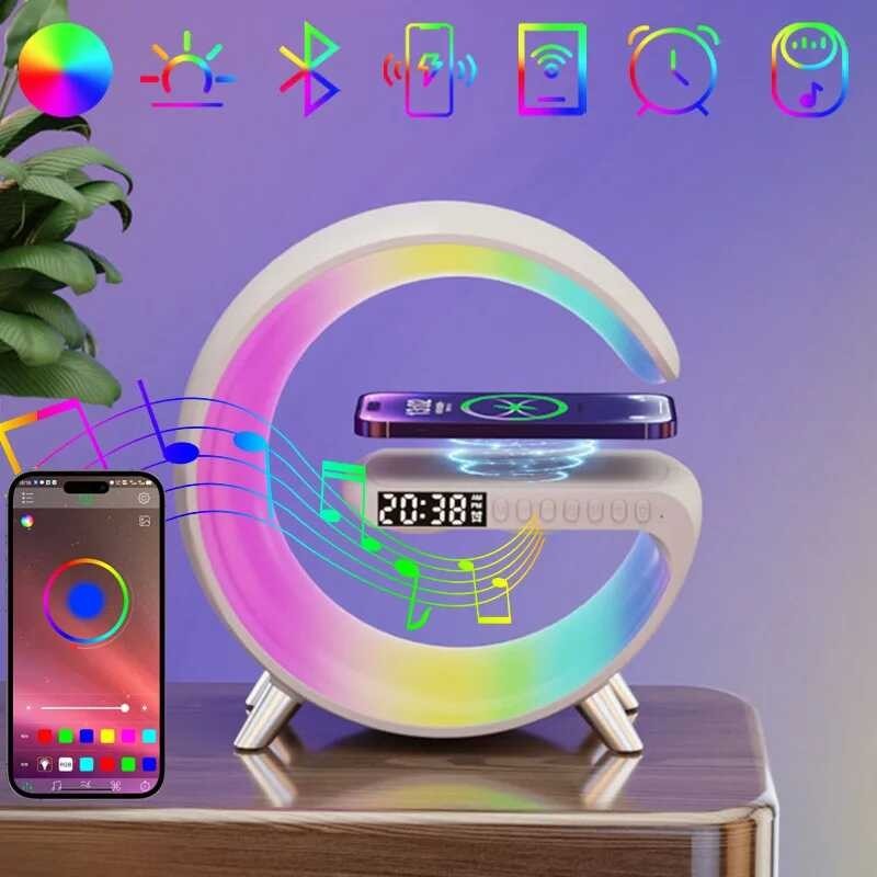 Speaker Intelligent Bluetooth RGB Atmosphere Wake Up Music Rhythm Alarm ...