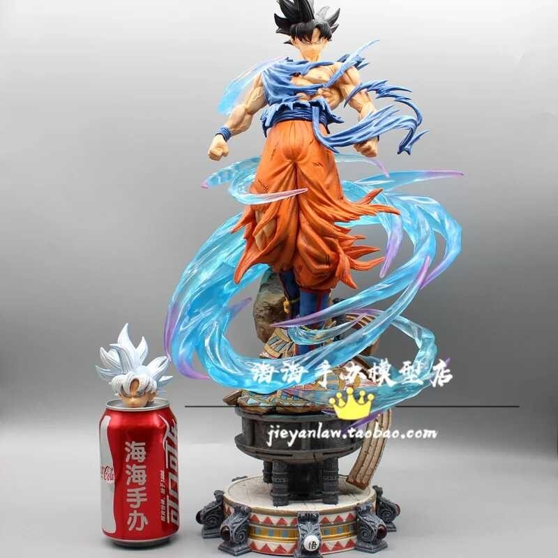 50Cm Anime Dragon Ball GK Ultra Ins Goku Action Figure Son Goku's Life ...