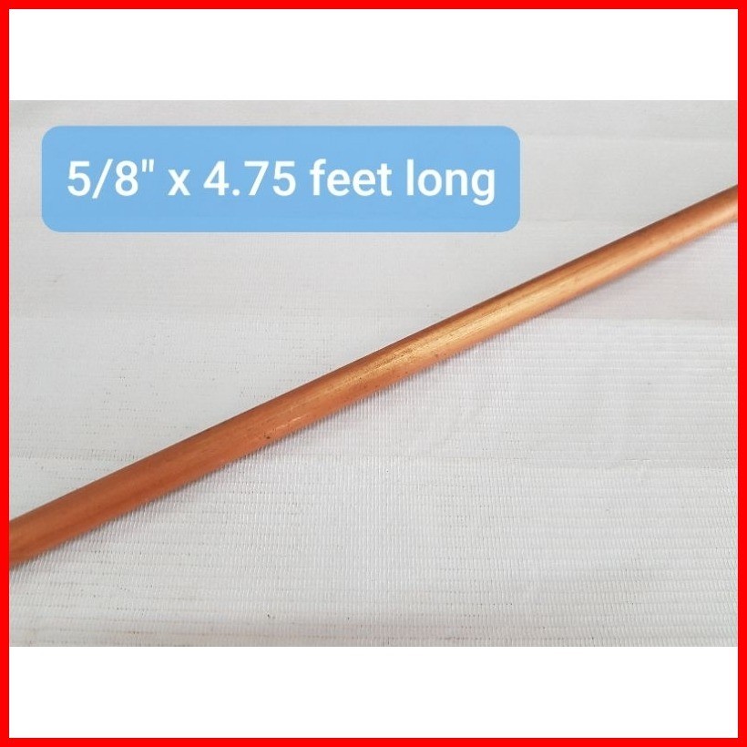 Ground Rod 5/8" x 4.75 feet 4¾ft Copper Plated with or without Ground ...