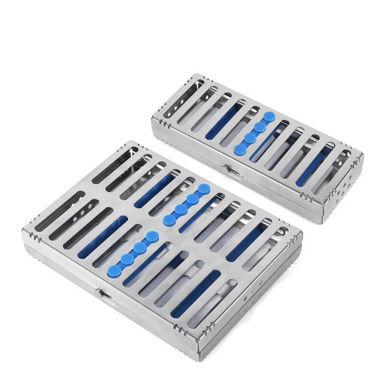 Stainless Steel Autoclavable Surgical Sterilization Box Rack Dental ...