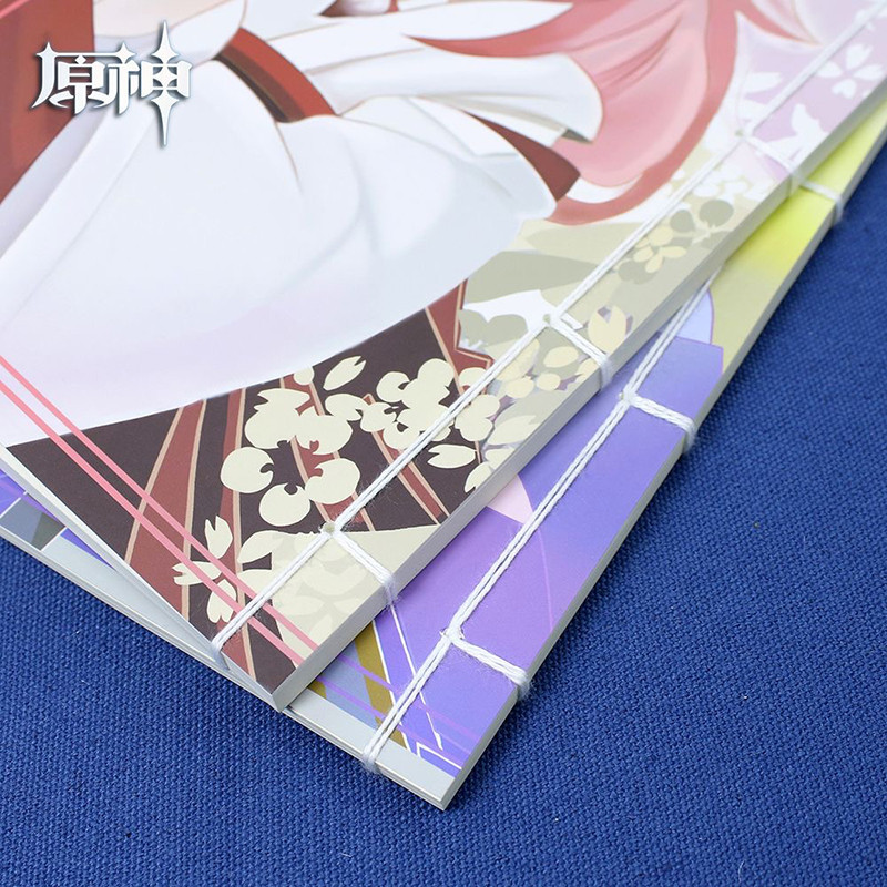 Genshin Impact Yae Miko Cosplay Notebook Prop Accessory Sewn book ...