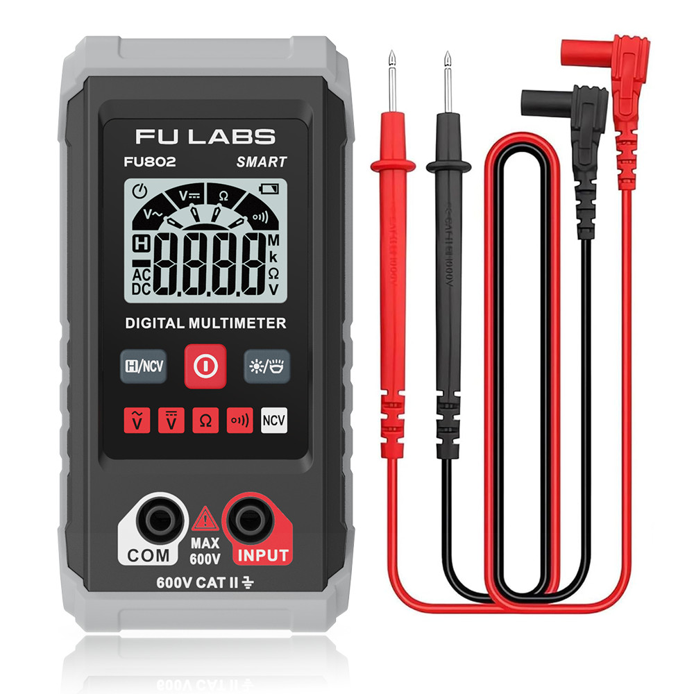 FU LABS Smart Mini Digital Multimeter 600V Auto Range Multimeter AC DC ...