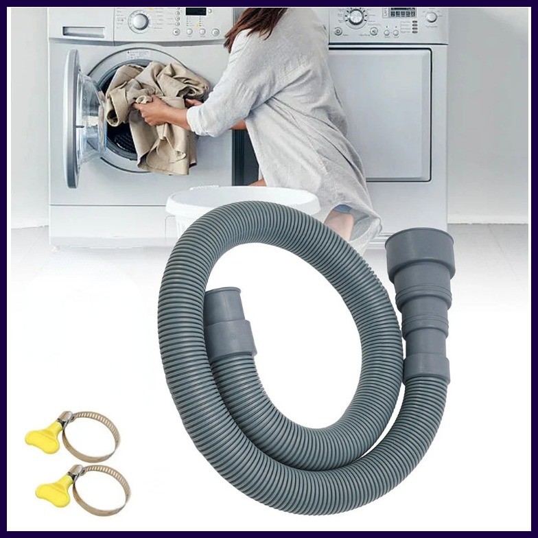 ♣ 0.8-4m Drain Pipe Washing Machine Dishwasher Drain Waste Hose ...