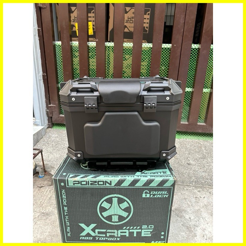 POIZON V2 45Liters Xcrate ABS PLASTIC TOP Box Single/Dual Lock with ...
