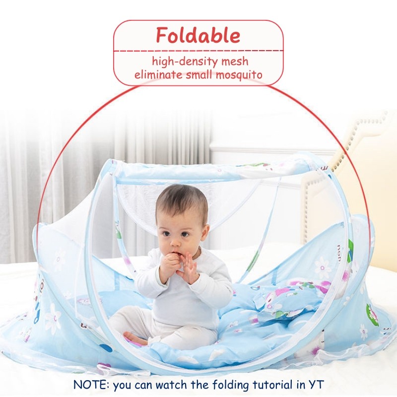 Baby 4 In 1 Foldable Mosquito Net Kids Mosquito Tent & Net With Soft ...