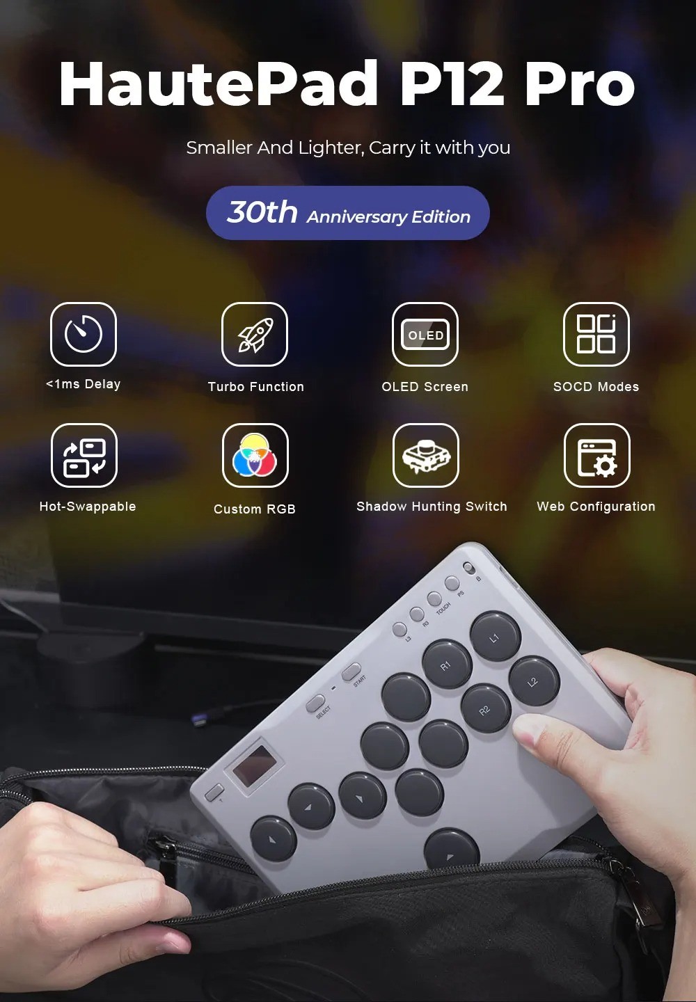 Haute42- COSMOX Leverless Controller Mini Hitbox For PC / Ps4 / Ps5 ...