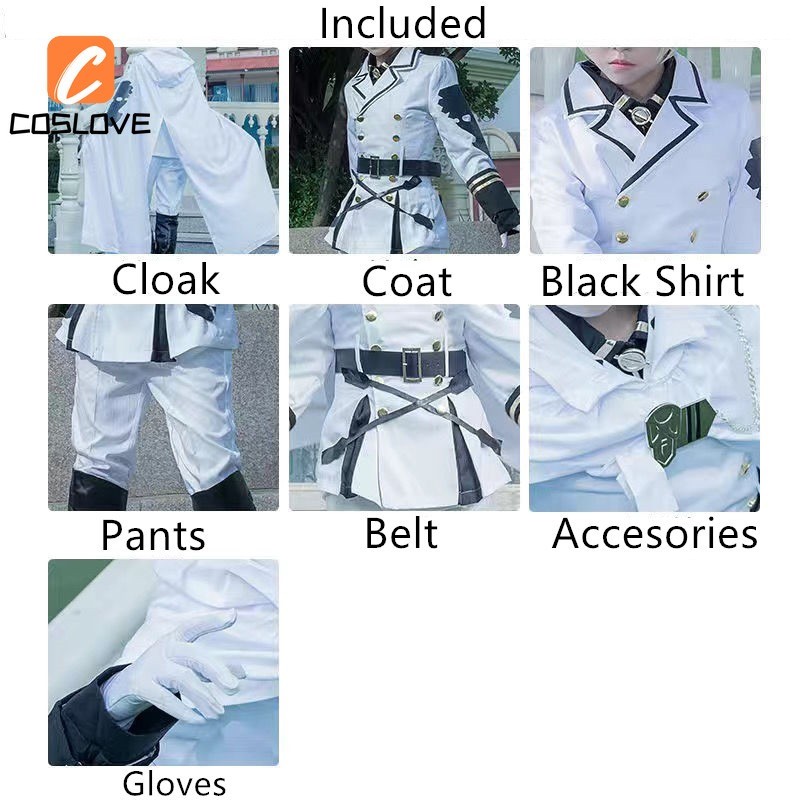 Seraph Of The End Hyakuya Mikaela Cosplay Clothing Full Set Costume ...