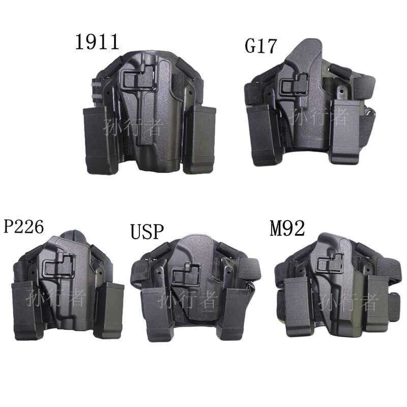 Glock pistol holster, leg hugging gun holster, tactical quick draw gun ...