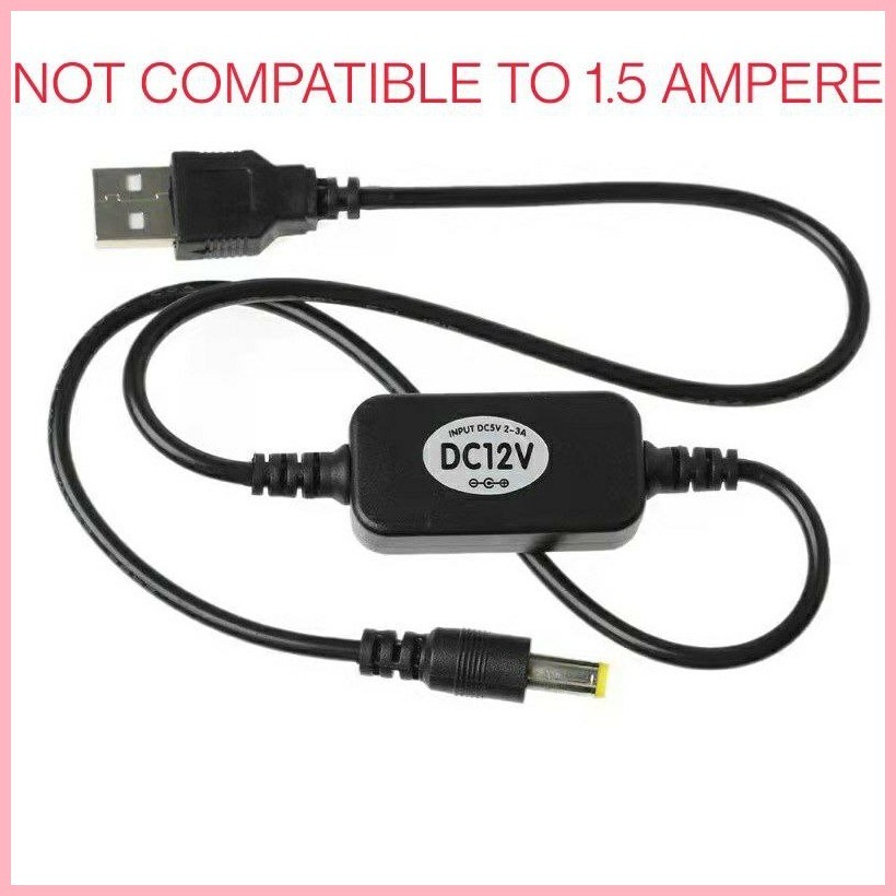 5V to 12V WiFi Router to Powerbank Cable Cord For PLDT Home Fibr Globe ...