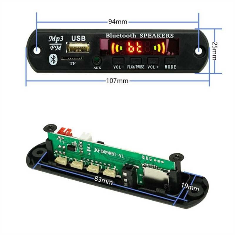Bluetooth 12V Mp3 WMA Decode Boad Audio Module FM AUX USB TF Radio Paa ...