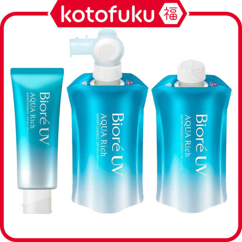 Biore UV Kao Aqua Rich Watery Essence Fresh Pouch Spf50+/Pa+++ (70G / 120G Refill) | Shopee ...