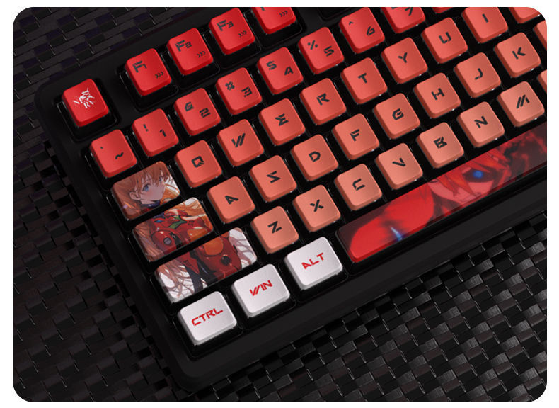 EVA Asuka Four Sided Translucent PBT Sublimation OEM 122 Key DIY Custom ...