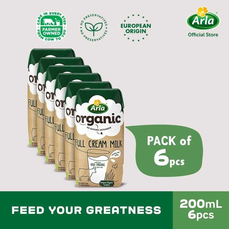 Arla Organic Full Cream Milk 200ml 6-Pack | Shopee Philippines