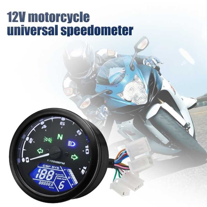 Cylinder Motorcycle 1-4 Gauge Speed Mileage Tachometer Fuel Consumption ...