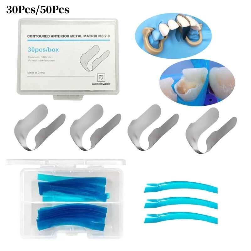 Dental Contoured Metal M8 Blue Strip Resin Restoration Anterior Twin ...