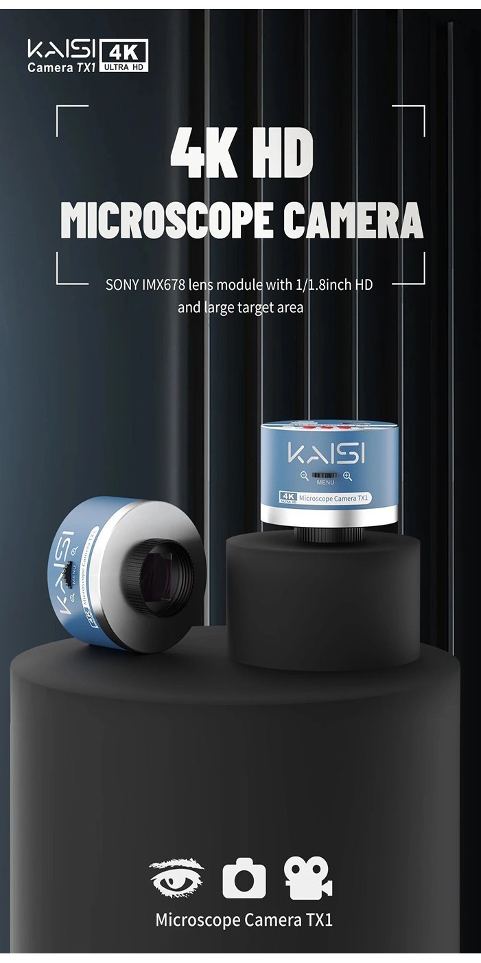 KAISI Microscope Camera TX1 SONY IMX678 Lens Module 1/1.8 Inch HD Large ...