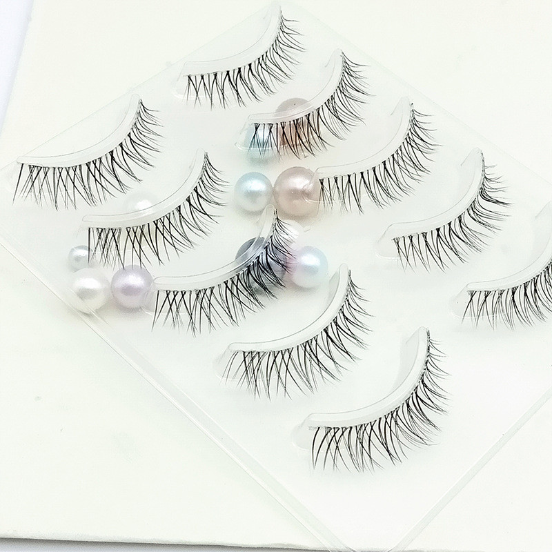 False Eyelashes Girl Group Natural Air V-shaped Transparent Fake ...