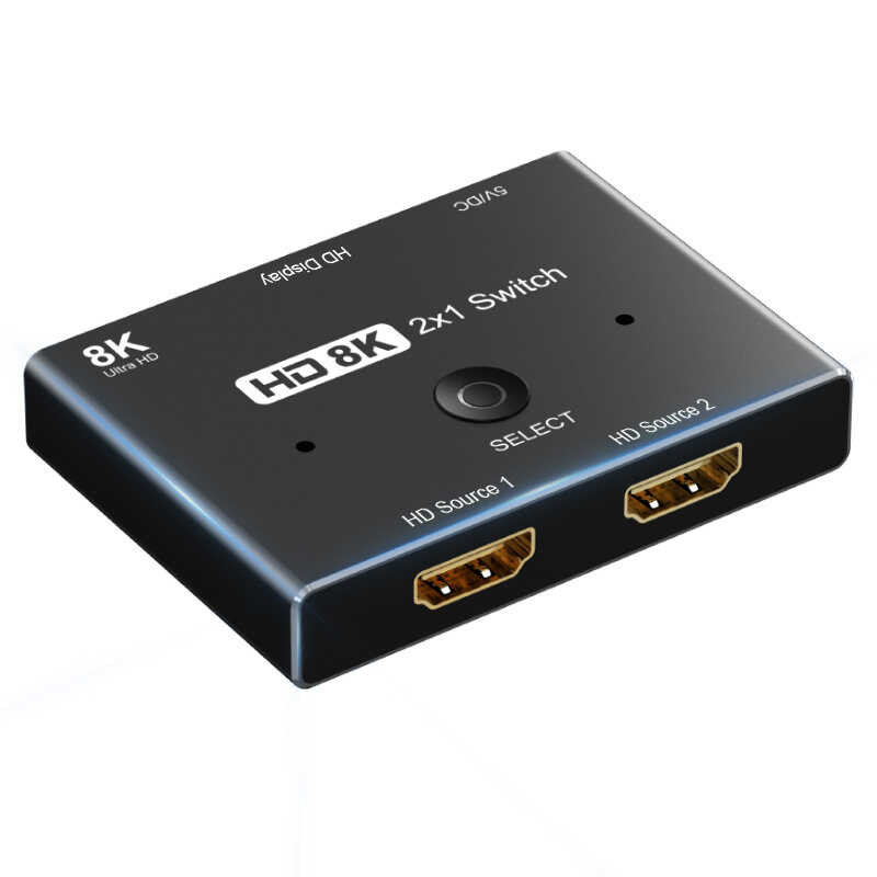 HDMI 8K Switcher Two In One Out Synchronous Converter TV Computer ...