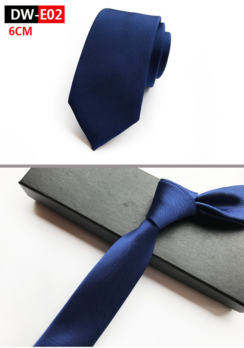6cm Skinny Men's Ties Luxury Solid Fine Thread Slim Neckties Hombre ...
