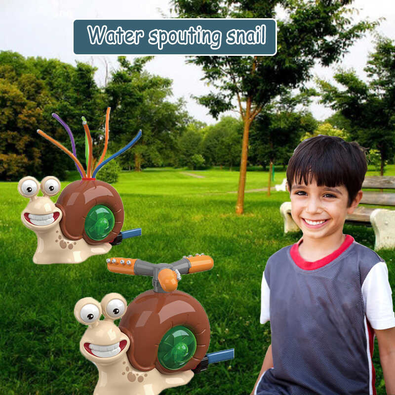 Water Splash Toy Spinning Snail Summer Outdoor Lawn Playing Water ...
