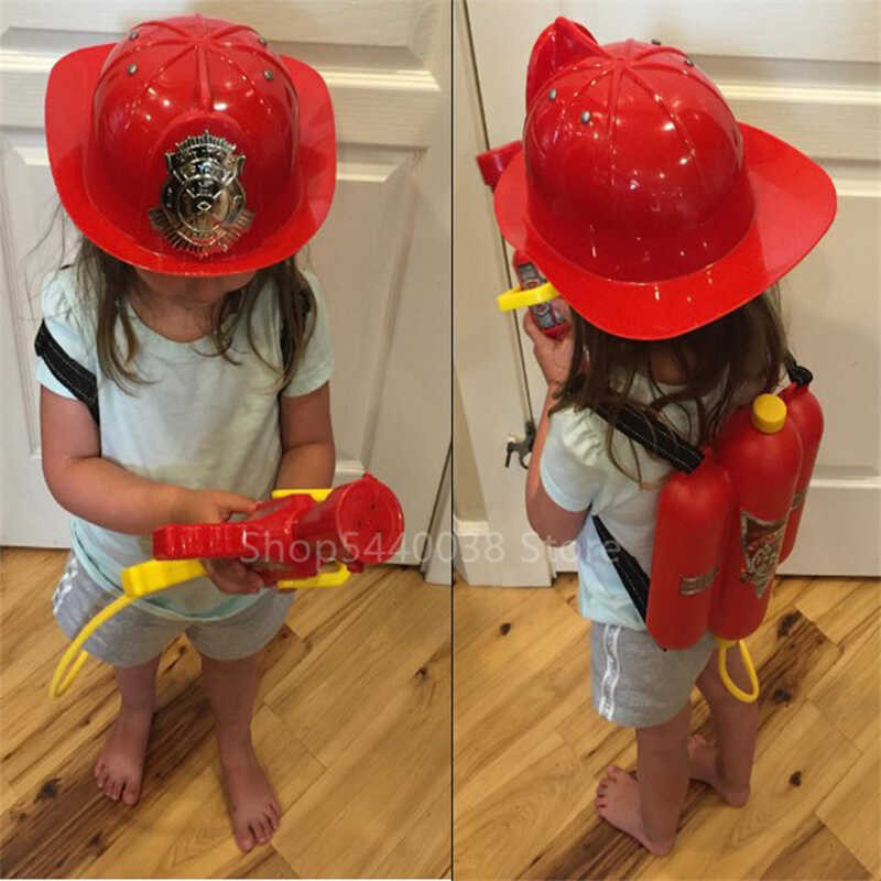 Costume Children Fireman Role Play Police Uniform Children Fire Truck ...