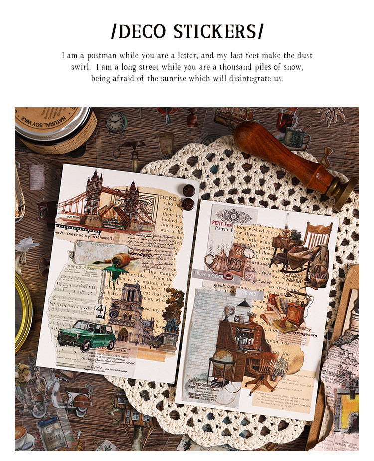 ENWEI 6 Pcs [The Old Dream Series] Vintage Journal Stickers Waterproof ...