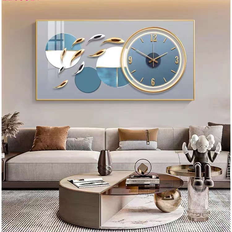 ♀ Modern living room mural clock hallway aisle clock painting dining ...
