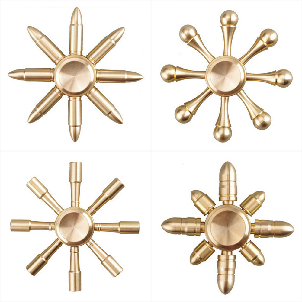 Delicateness Gear Hand Spinner All Copper Fidget Spinner Nine Teeth ...