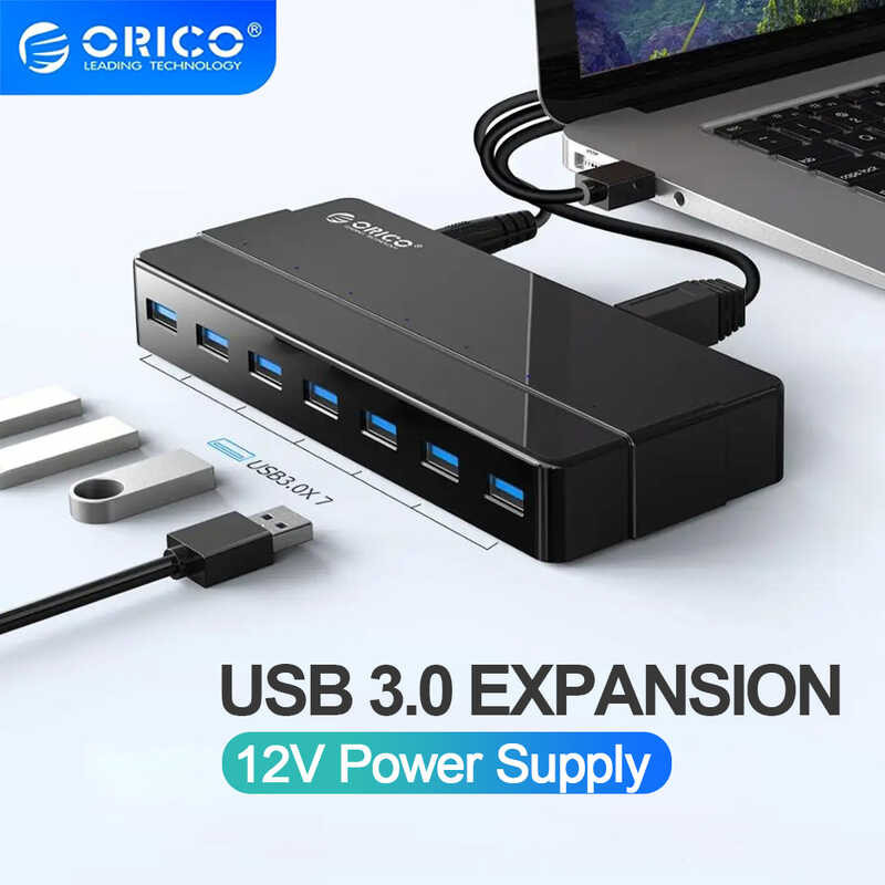 Hub Socket ORICO Usb3.0 Na May 12V Power USB Splitter OTG Adapter Para ...