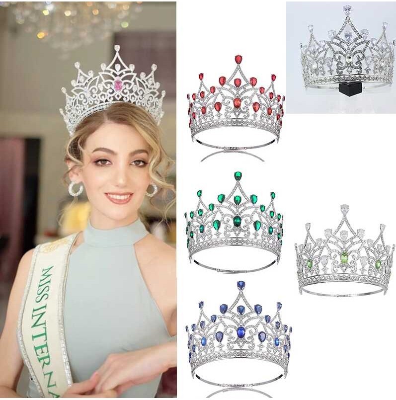 International Queen Levery Baroque Zircon Big Crown Miss P Women Miss ...